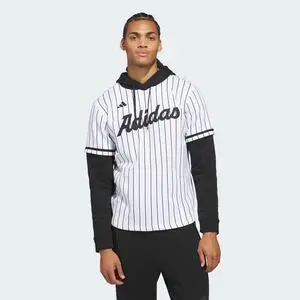 Adidas Dugout Pinstripe Hooded Jersey