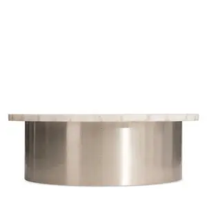 BERNHARDT Shimla Cocktail Table - Silver/white Marble