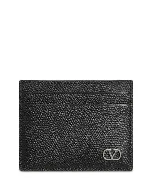 Valentino Garavani Leather Card Holder - Black