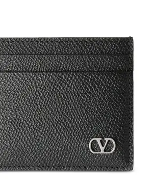 Valentino Garavani Leather Card Holder - Black