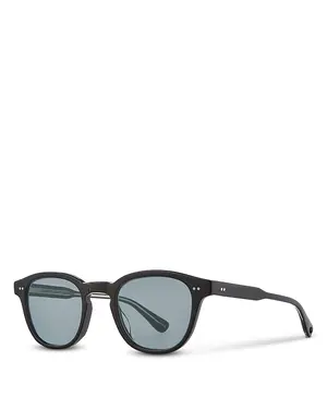 Garrett Leight Blue Round Sunglasses