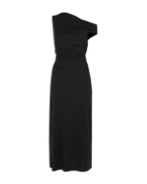 Whistles Jersey Crepe Asymmetric Dress
