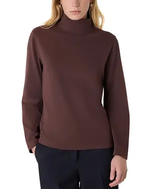 Whistles Long Sleeve Funnel Neck Jersey Sweater