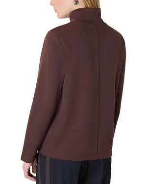 Whistles Long Sleeve Funnel Neck Jersey Sweater