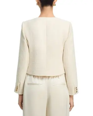 Aqua Multi Button Tweed Jacket - Ivory