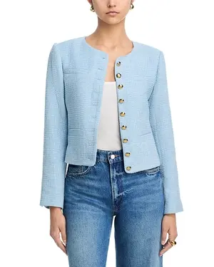 Aqua Button Detailed Jackets For Women