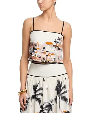 Aqua Sleeveless Square Neck Top Exclusive
