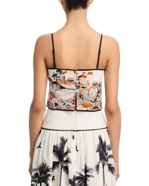 Aqua Sleeveless Square Neck Top Exclusive