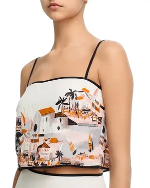 Aqua Sleeveless Square Neck Top Exclusive