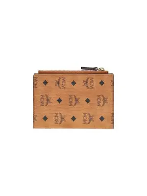 Mcm Zip Wallet Wallet - Brown