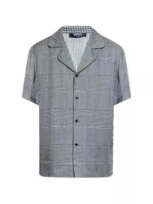 Balmain Houndstooth-pattern Shirt - Black