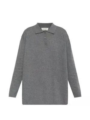 LISA YANG Buttoned Polo Knitwear - Grey