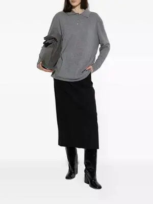 LISA YANG Buttoned Polo Knitwear - Grey