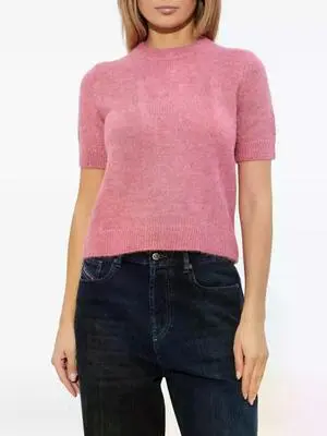 Michael Kors Ribbed Knit Top With Elastic Cuffs