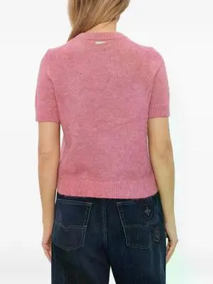 Michael Kors Ribbed Knit Top With Elastic Cuffs