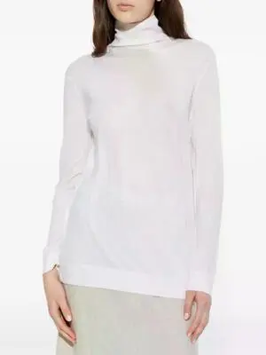 LISA YANG Wool Roll-neck Sweater - White