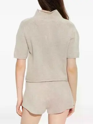 LISA YANG Ribbed Short-sleeve Knitted Top