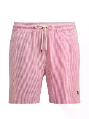 Polo Ralph Lauren Striped Drawstring Swim Shorts - Pink