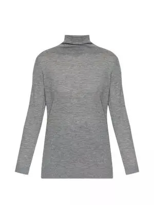 LISA YANG Roll-neck Knitted Top - Grey