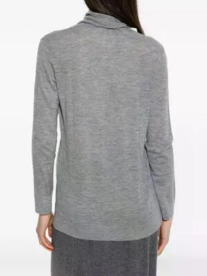 LISA YANG Roll-neck Knitted Top - Grey