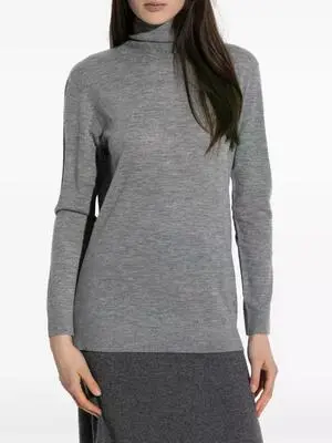 LISA YANG Roll-neck Knitted Top - Grey