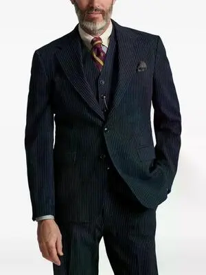 Ralph Lauren Pinstripe-pattern Single-breasted Blazer - Blue