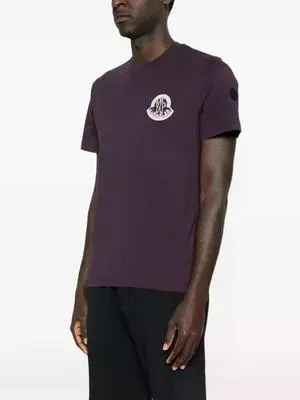 Moncler Logo-patch T-shirt - Purple