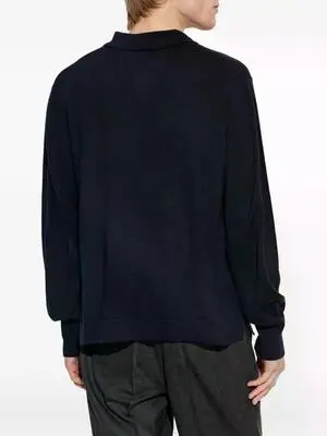Officine Générale Bene Zip Fastening Polo Shirt - Blue