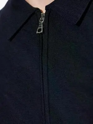 Officine Générale Bene Zip Fastening Polo Shirt - Blue