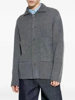 LISA YANG Patch-pocket Collared Cardigan