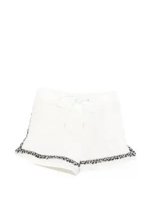 Sacai Boucle-trim Shorts - White