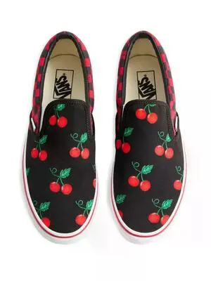 Valentino Garavani X Vans Cherry Print Slip-on Sneakers