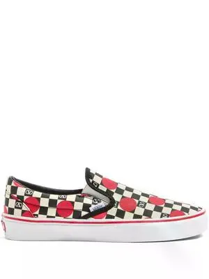Valentino Garavani Vans Vlogo Checkerboard Print Slip-on Sneakers - Neutrals