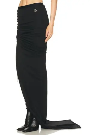 Rick Owens X Moncler Adjustable Long Skirt - Black