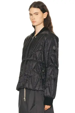 Rick Owens X Moncler Geocamo Flight Jacket - Black