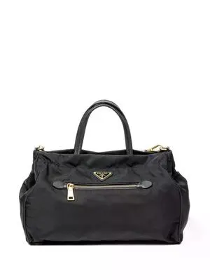 Prada Logo-plaque Tote