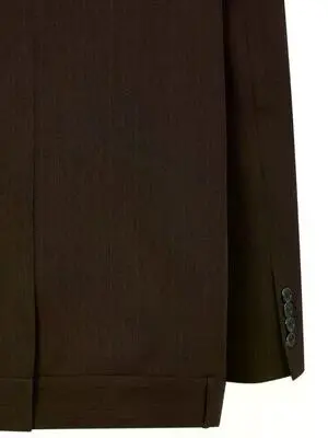 STUDIO TOMBOY Striped Double-breasted Blazer - Brown