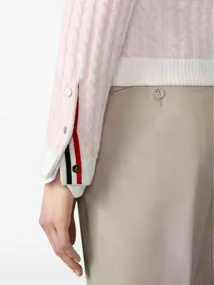 Thom Browne Cable Stitch Cardigan - Pink