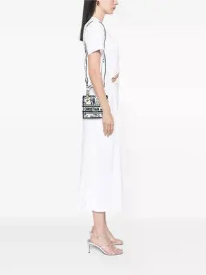 Dior 2023 Mini Embroidered Canvas Lady D-lite Satchel