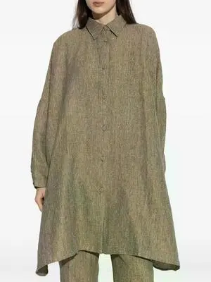 Officine Générale Button-fastening Linen Shirt - Neutrals