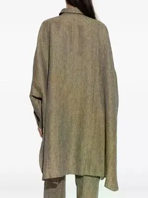 Officine Générale Button-fastening Linen Shirt - Neutrals