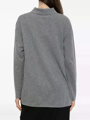 LISA YANG Buttoned Polo Knitwear - Grey