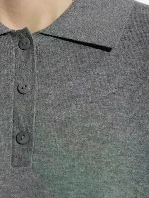 LISA YANG Buttoned Polo Knitwear - Grey