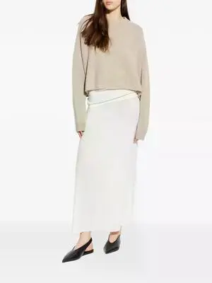 LISA YANG Karine Knitted Crewneck Sweater - Neutrals