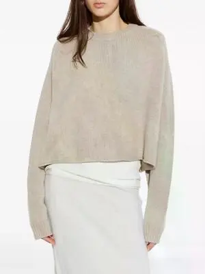 LISA YANG Karine Knitted Crewneck Sweater - Neutrals