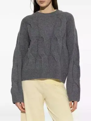 LISA YANG Sammie Cable Knit Sweater - Grey