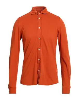 CIRCOLO 1901 Man Shirt Beige Size M Cotton, Elastane Red