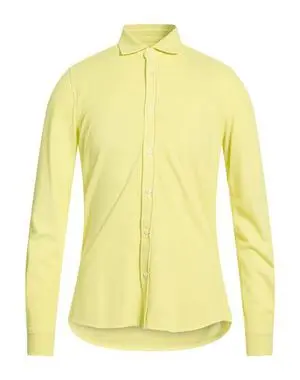 CIRCOLO 1901 Man Shirt Beige Size M Cotton, Elastane Yellow