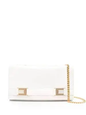 Elisabetta Franchi Mini Chain-strap Clutch - White