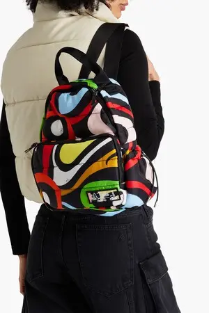 Emilio Pucci Quilted Printed Shell Backpack